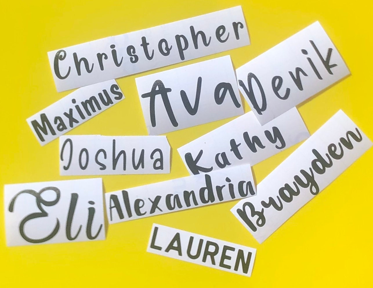 7 personalized customized name tag label stickers decals | Etsy