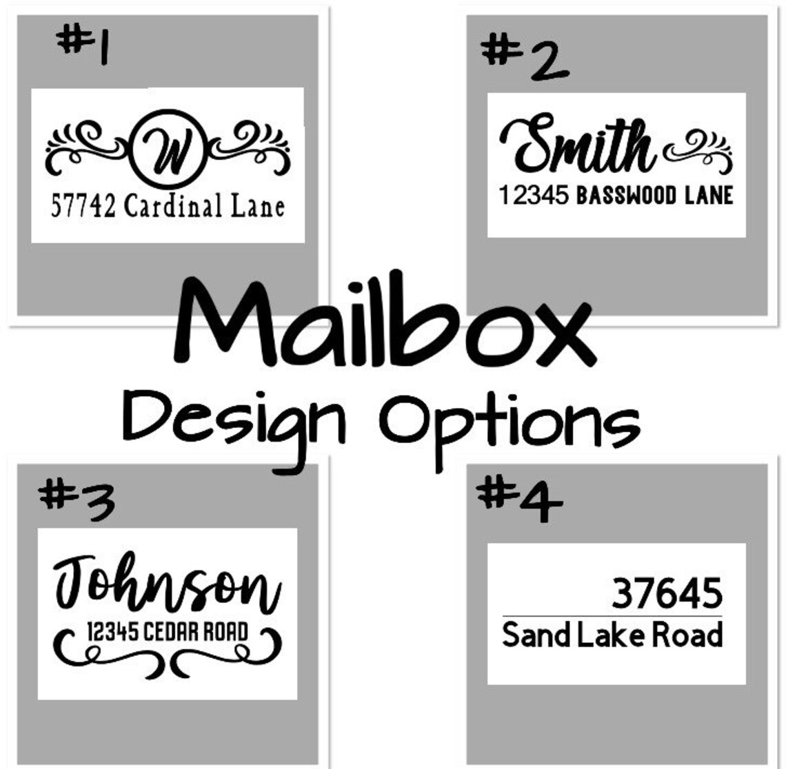 1012 mailbox decals customized name stickers decals | Etsy