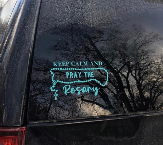 Pray the Rosary, Miraculous Medal, or Mary & Jesus Vehicle Decal- Car ...