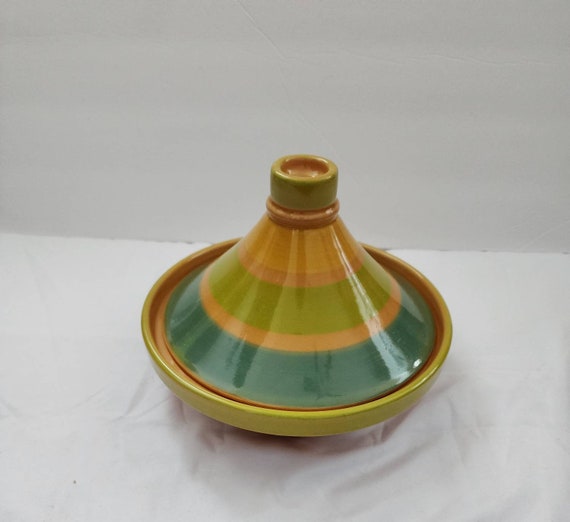 Vintage Val Do Sol Striped Terracotta Moroccan Tagine Pottery - Etsy