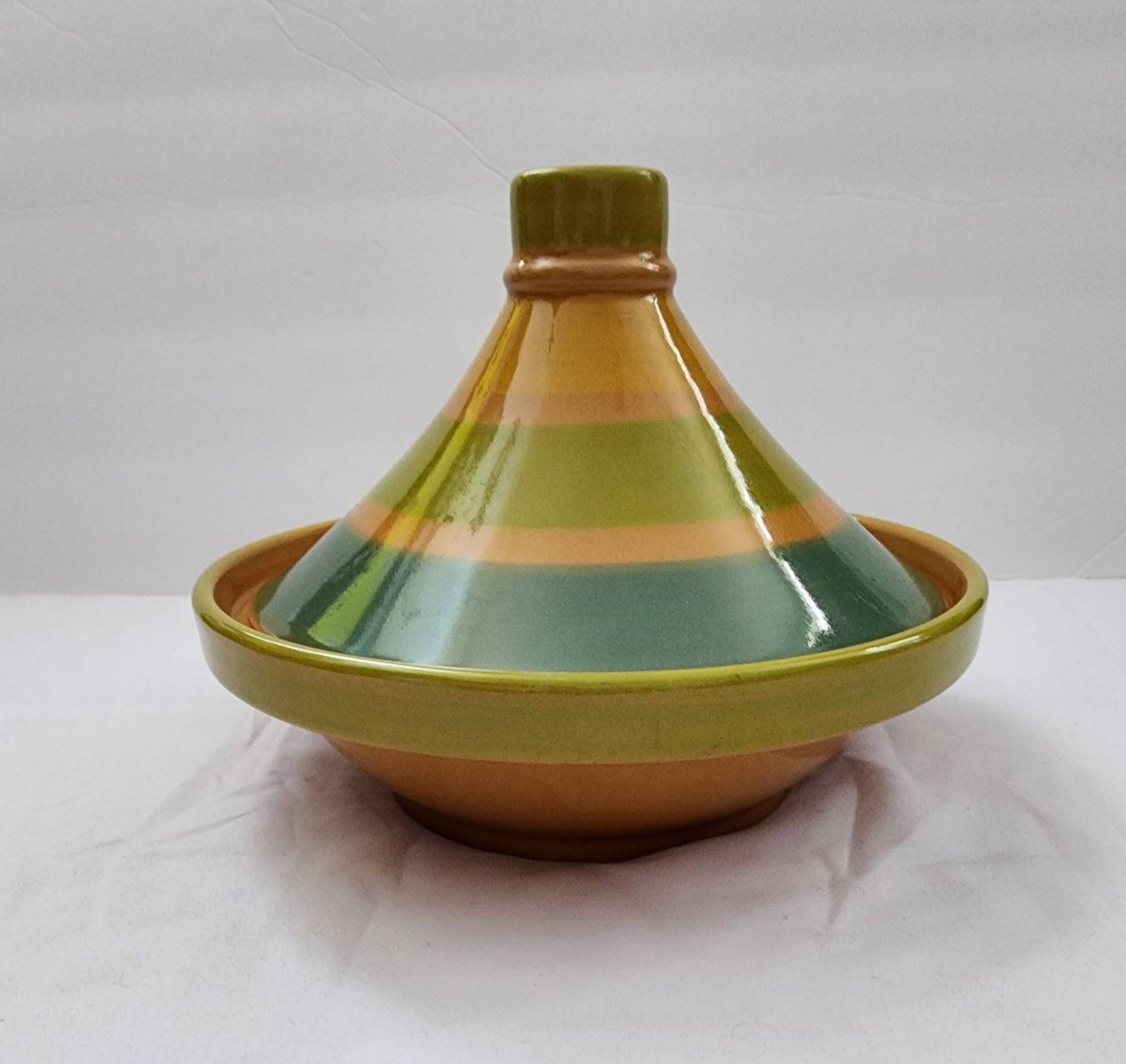 Vintage Val Do Sol Striped Terracotta Moroccan Tagine Pottery - Etsy