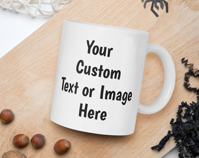 Personalized Coffee Mug With Text, Pastel Heart Pattern Customized Mug ...