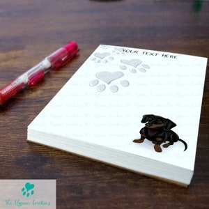 Fully Custom Dachshund Notepad, Lined Dog Notepad, Hand-made 50 Page ...