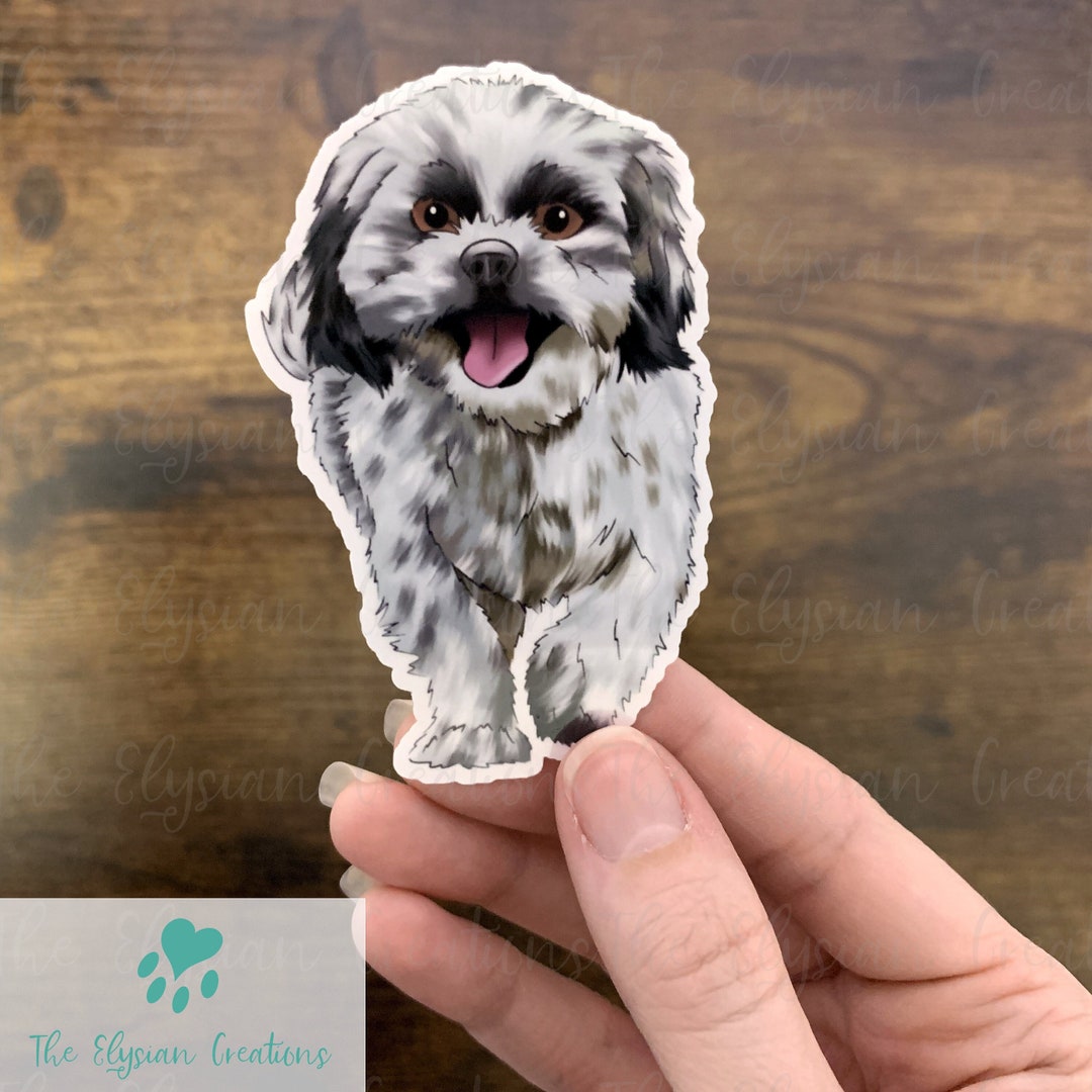 Shih Tzu Sticker, Water Proof Sticker, Dog Sticker, Cute Water Bottle ...