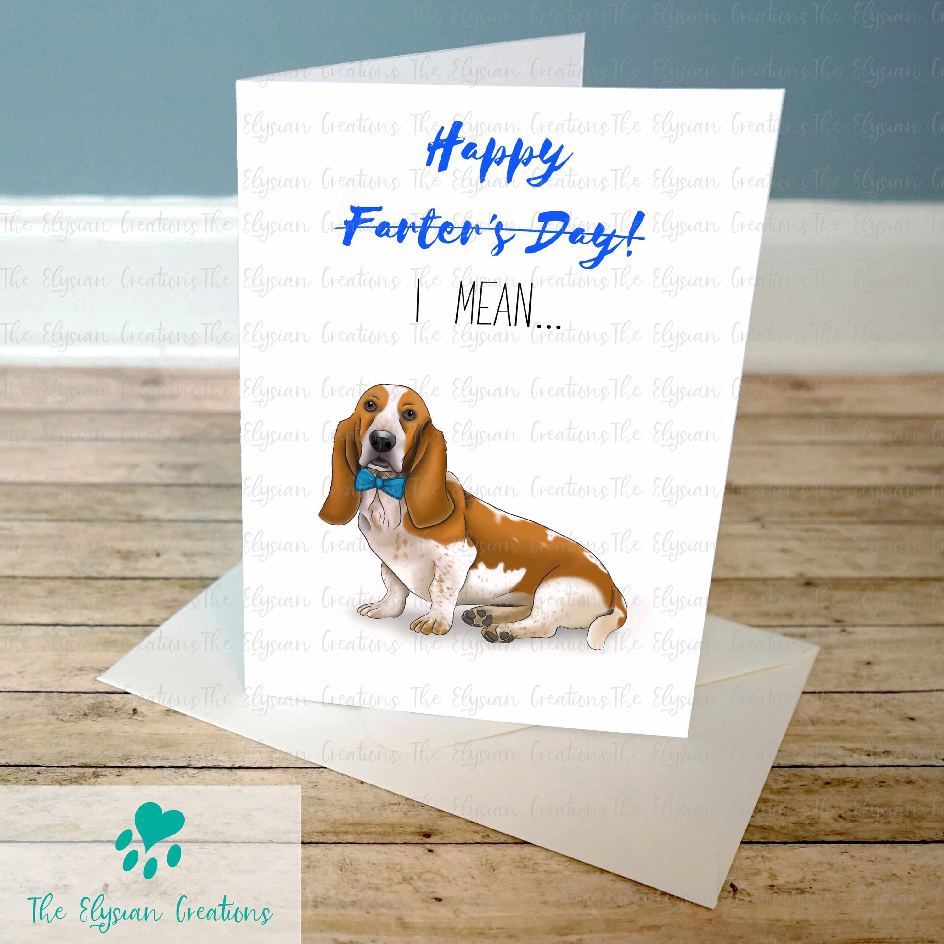 Basset Hound Father's Day Card, Dog Father's Day Card, Funny Father's ...