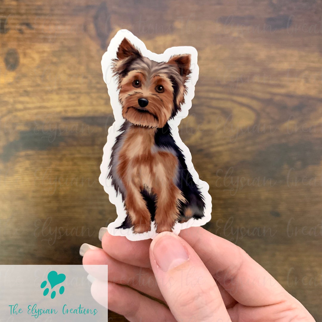 Yorkie Sticker, Water Proof Sticker, Dog Sticker, Cute Water Bottle ...