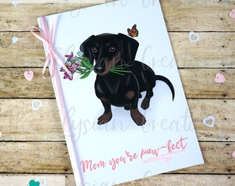 Dachshund Mother Day Card - Etsy