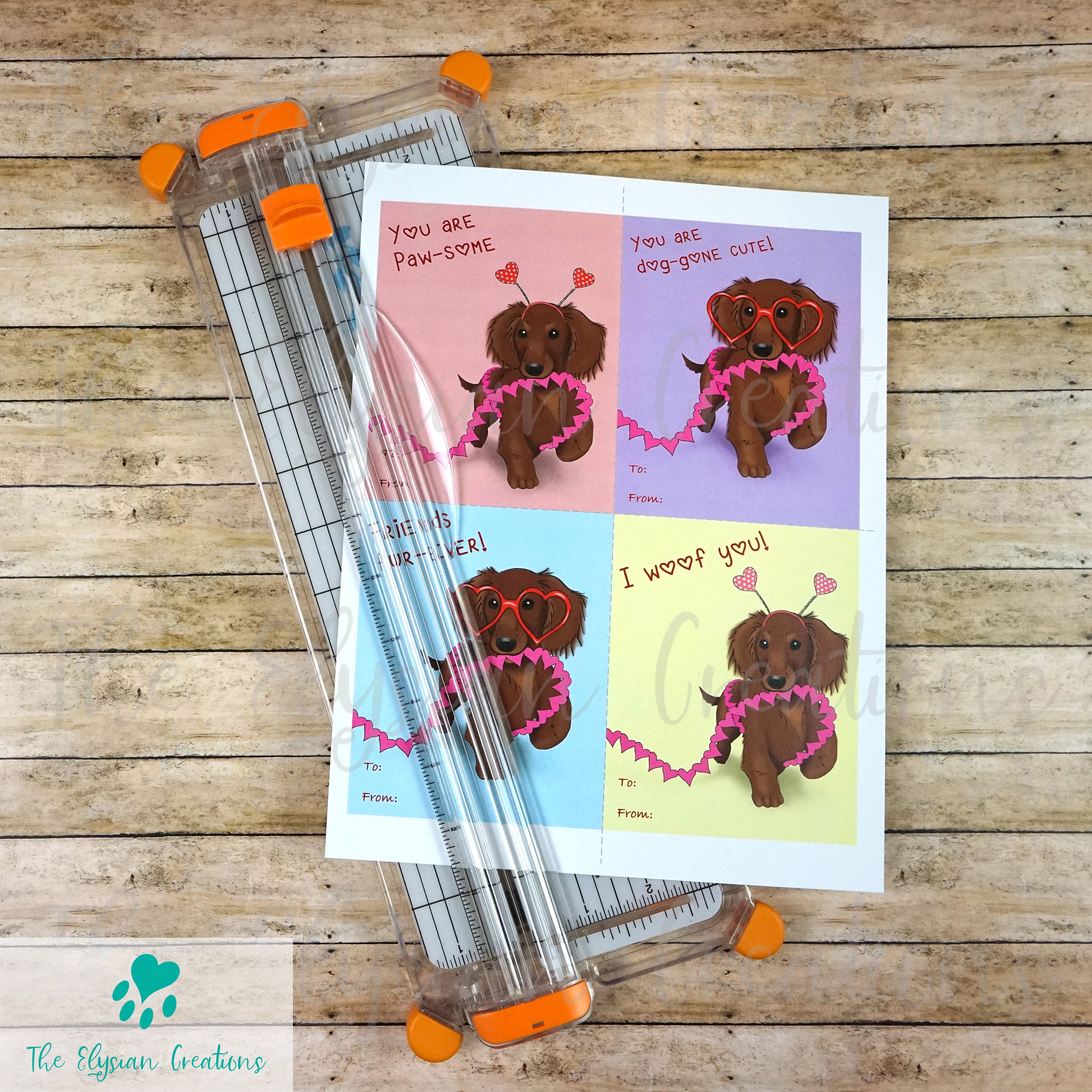 Dachshund Kids Valentines Printable Download Dog Valentine - Etsy