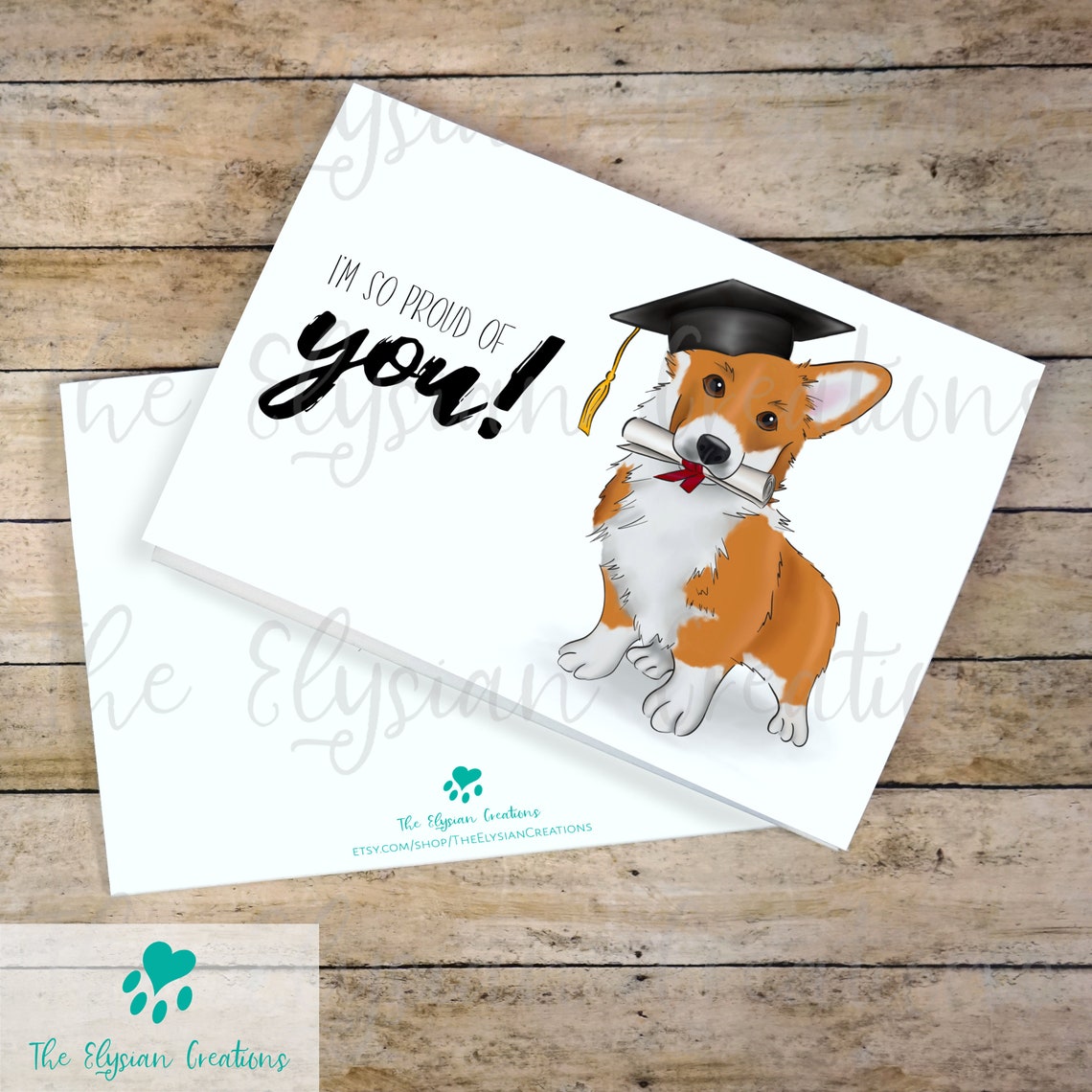 Corgi Graduation Card 5x7 Congratulations Card College Grad - Etsy