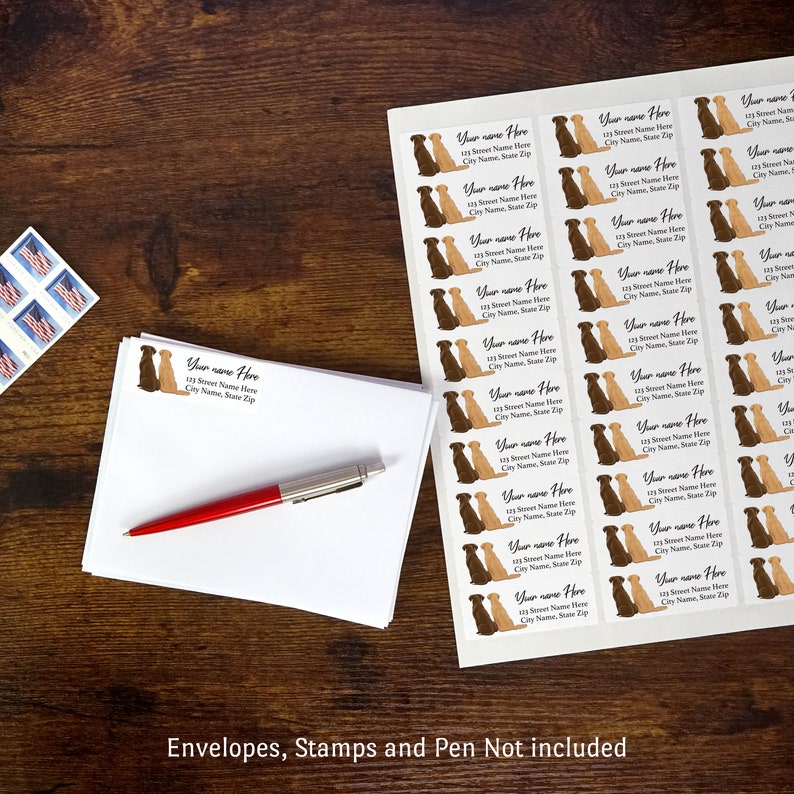 Custom Golden Retriever and Labrador Return Address Labels - Etsy