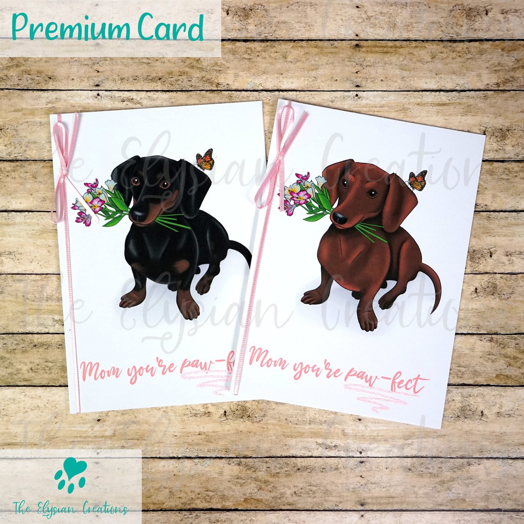 Shorthair Dachshund Mother's Day Card, Dog Mother's Day Card, Funny ...