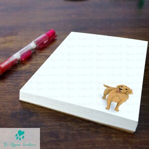 Fully Custom Golden Retriever Notepad, Lined Dog Notepad, Hand-made 50 ...
