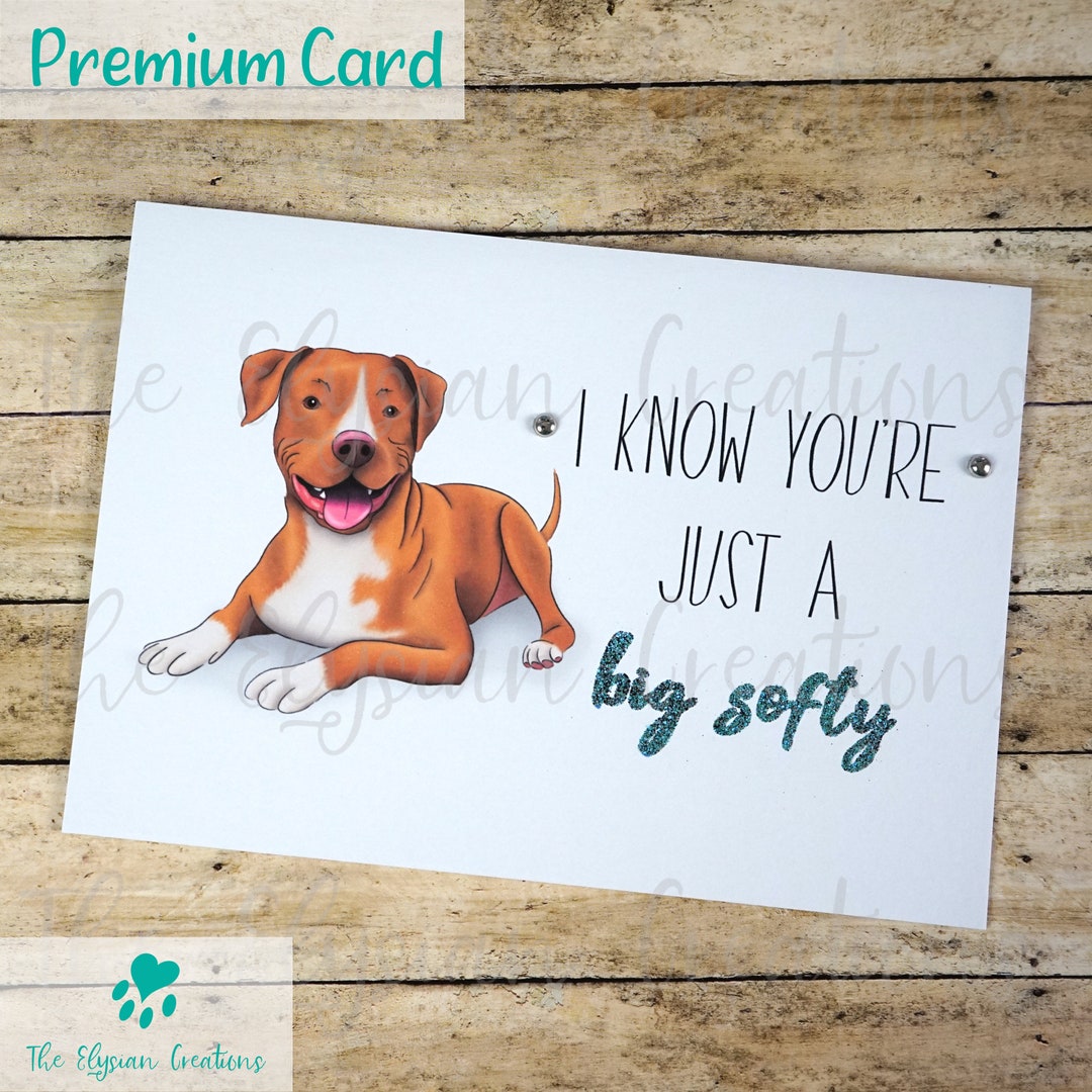 Pitbull Father's Day Card, Dog Father's Day Card, Funny Father's Day ...