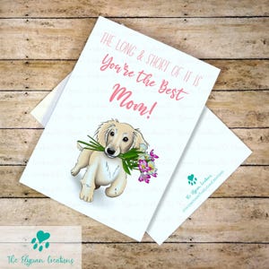 Longhair Dachshund Mother's Day Card, Dog Mother's Day Card, Funny ...