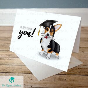 Corgi Graduation Card 5x7, Congratulations Card, College Grad Card ...
