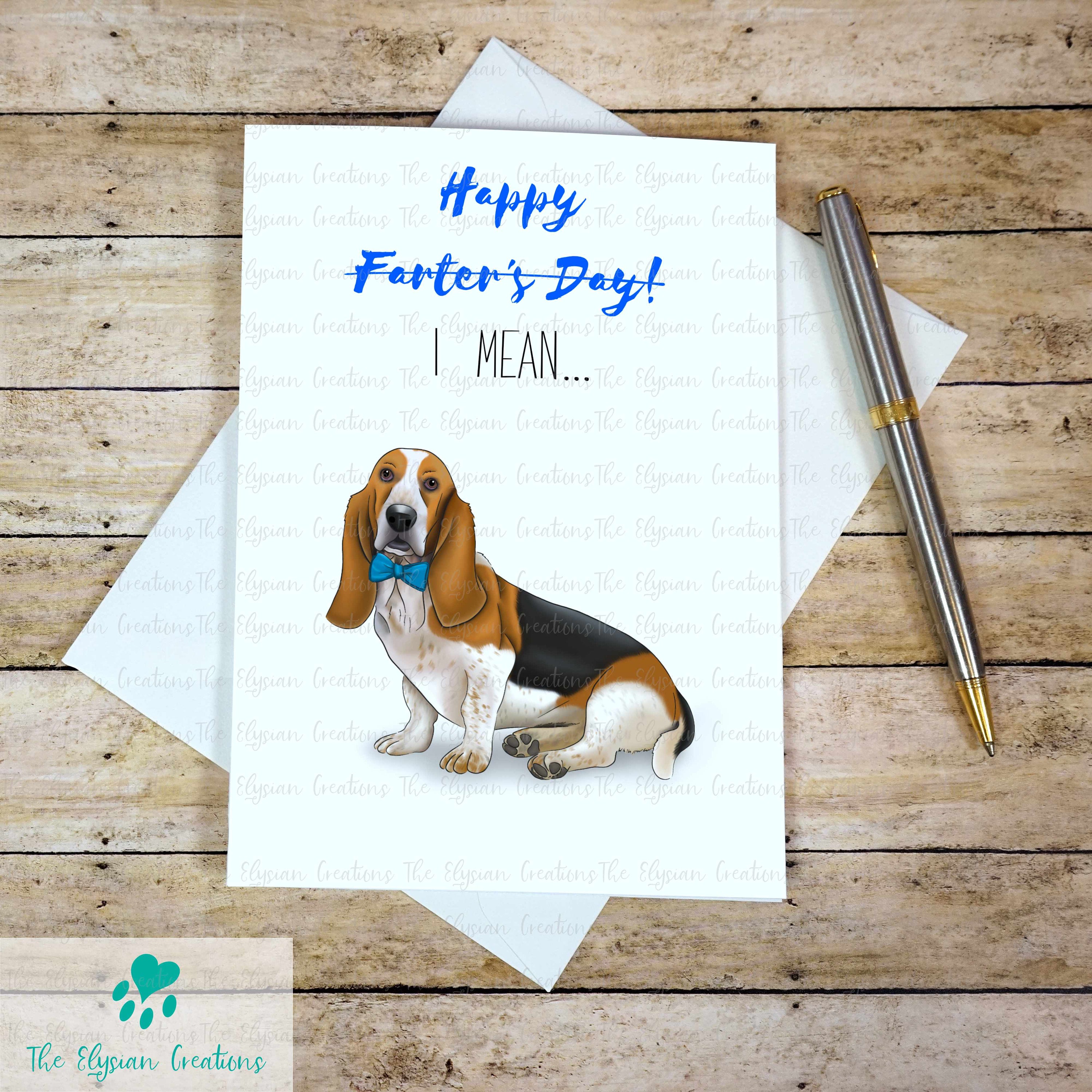 Basset Hound Father's Day Card, Dog Father's Day Card, Funny Father's ...
