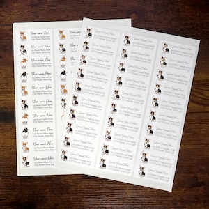 Custom Corgi Return Address Labels, Christmas Dog Return Address Labels ...