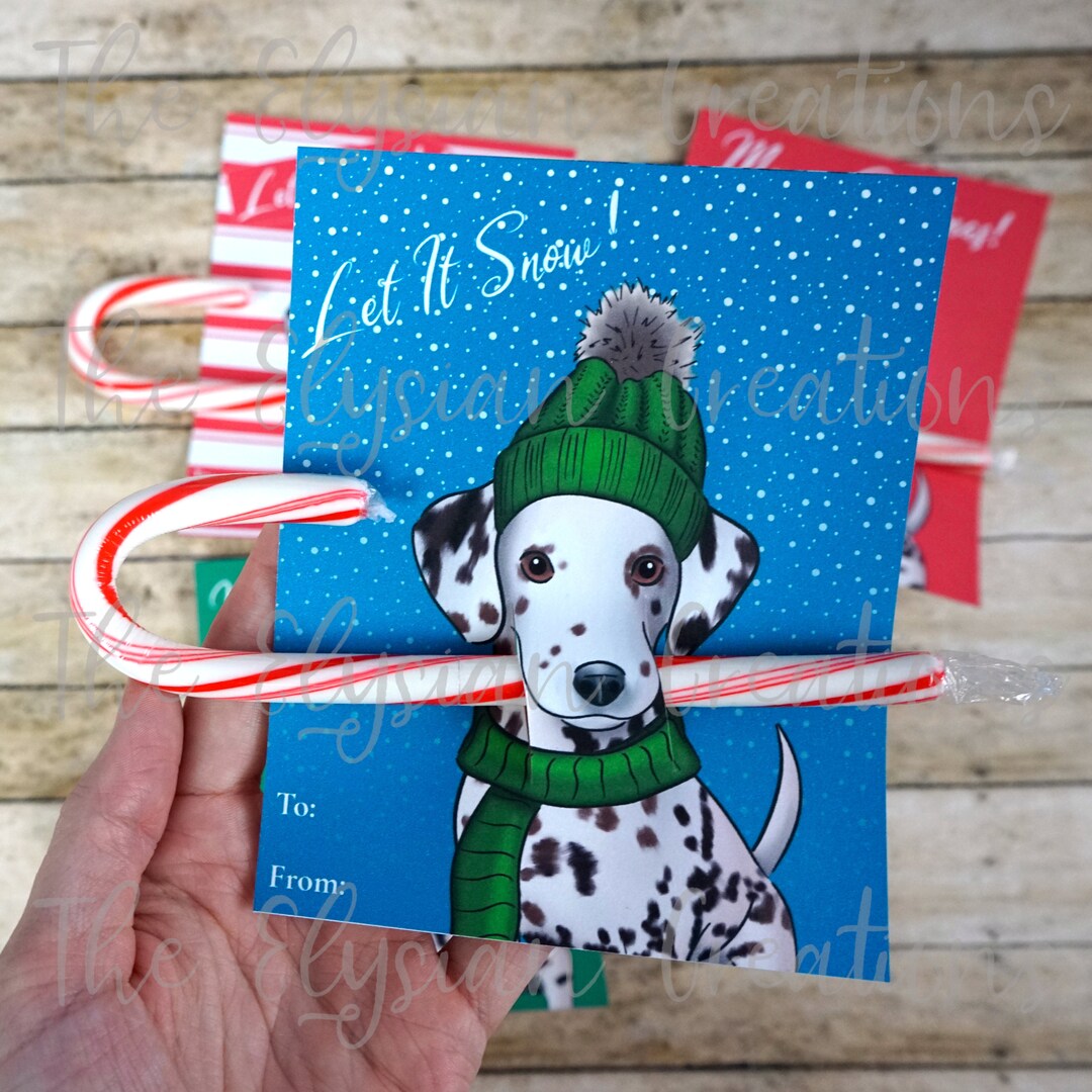 Dalmatian Teacher Christmas Cards, Coworker Holliday Card, Classroom ...