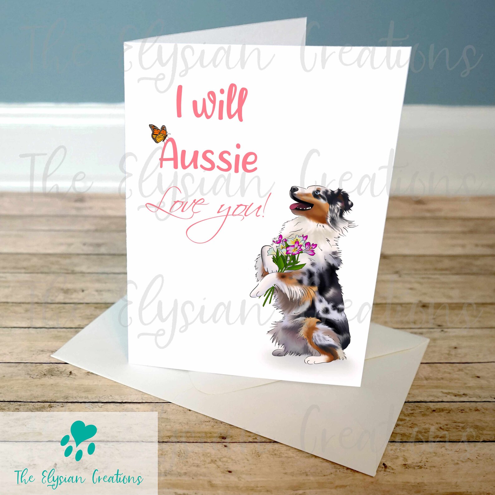 Australian Shepherd Mother's Day Card, Aussie Mother's Day Card, Funny ...