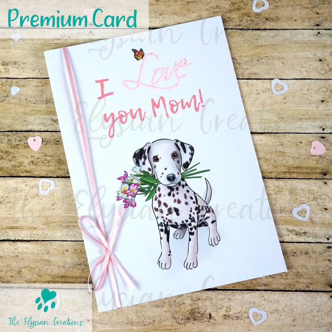 Dalmatian Mother's Day Card, Dog Mother's Day Card, Cute Mother's Day ...
