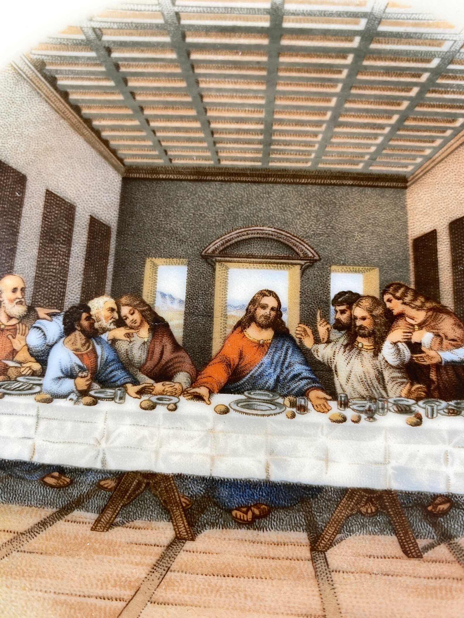 Last Supper Plate Atlas China 10 22 Karat Gold Edging - Etsy