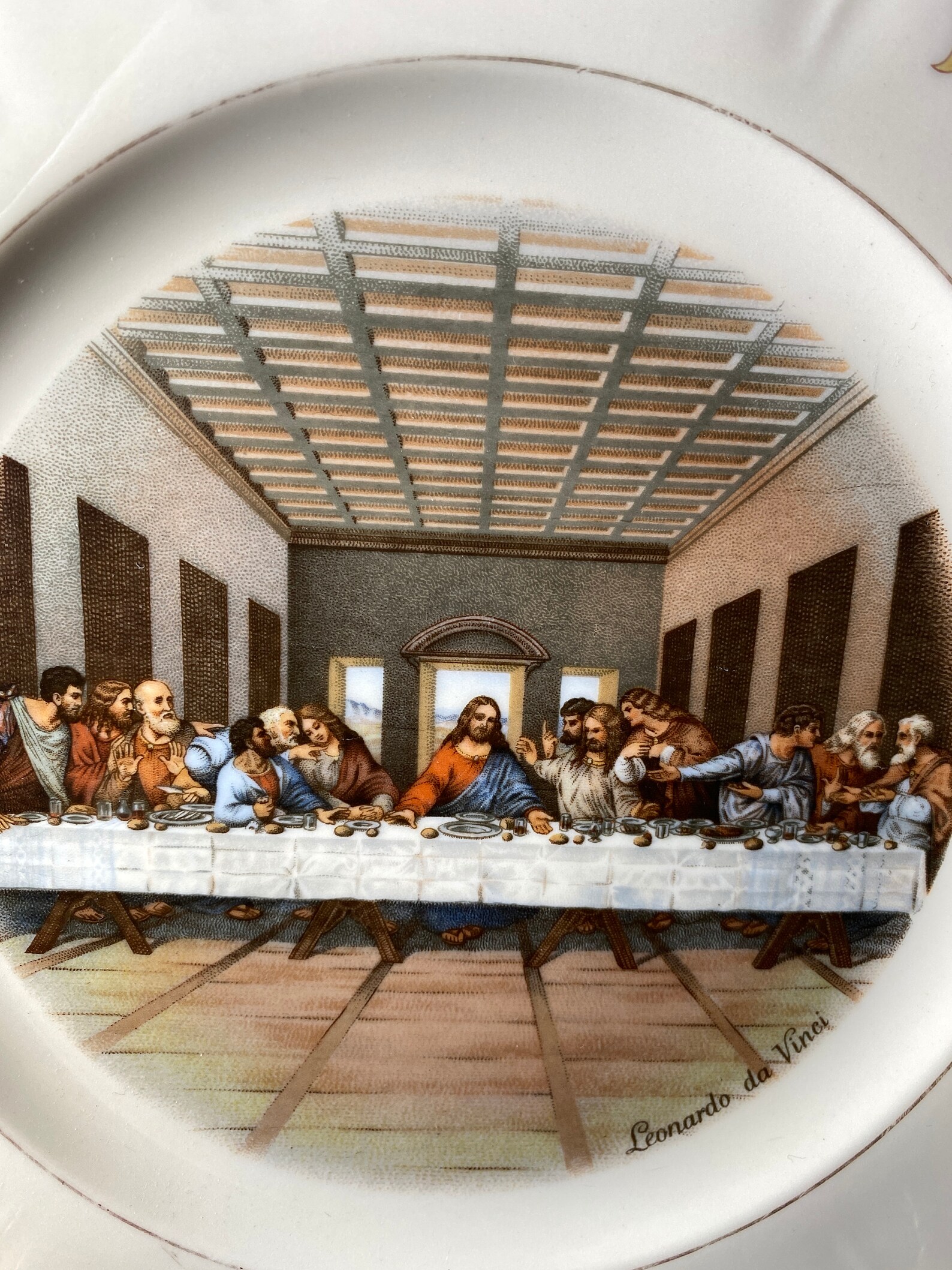 Last Supper Plate Atlas China 10 22 Karat Gold Edging - Etsy