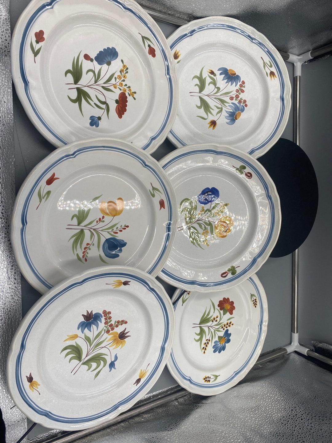 France Floral Fait Main Plates (signed and Marked) - 7 Patterns ...