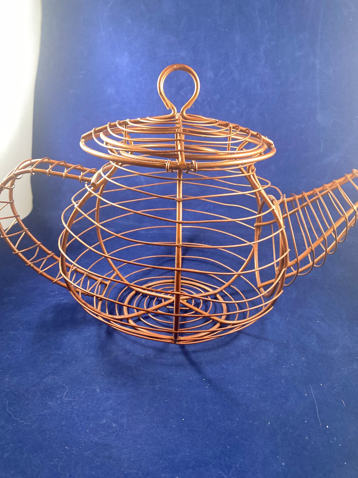Vintage Copper Wire Teapot/egg Holder | Etsy
