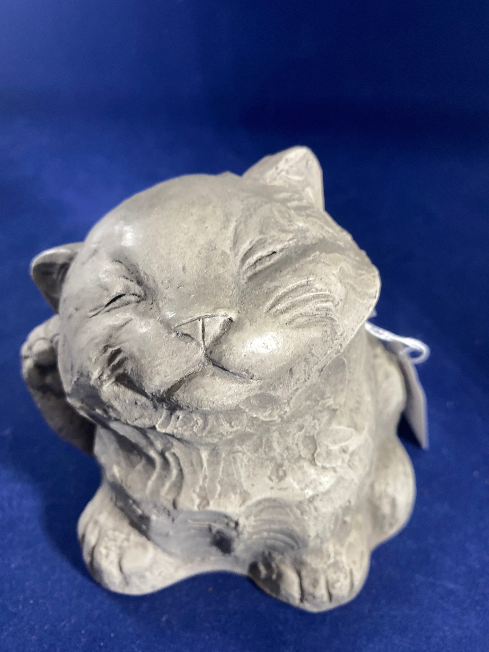 Gray Clay Cat Statue - Etsy