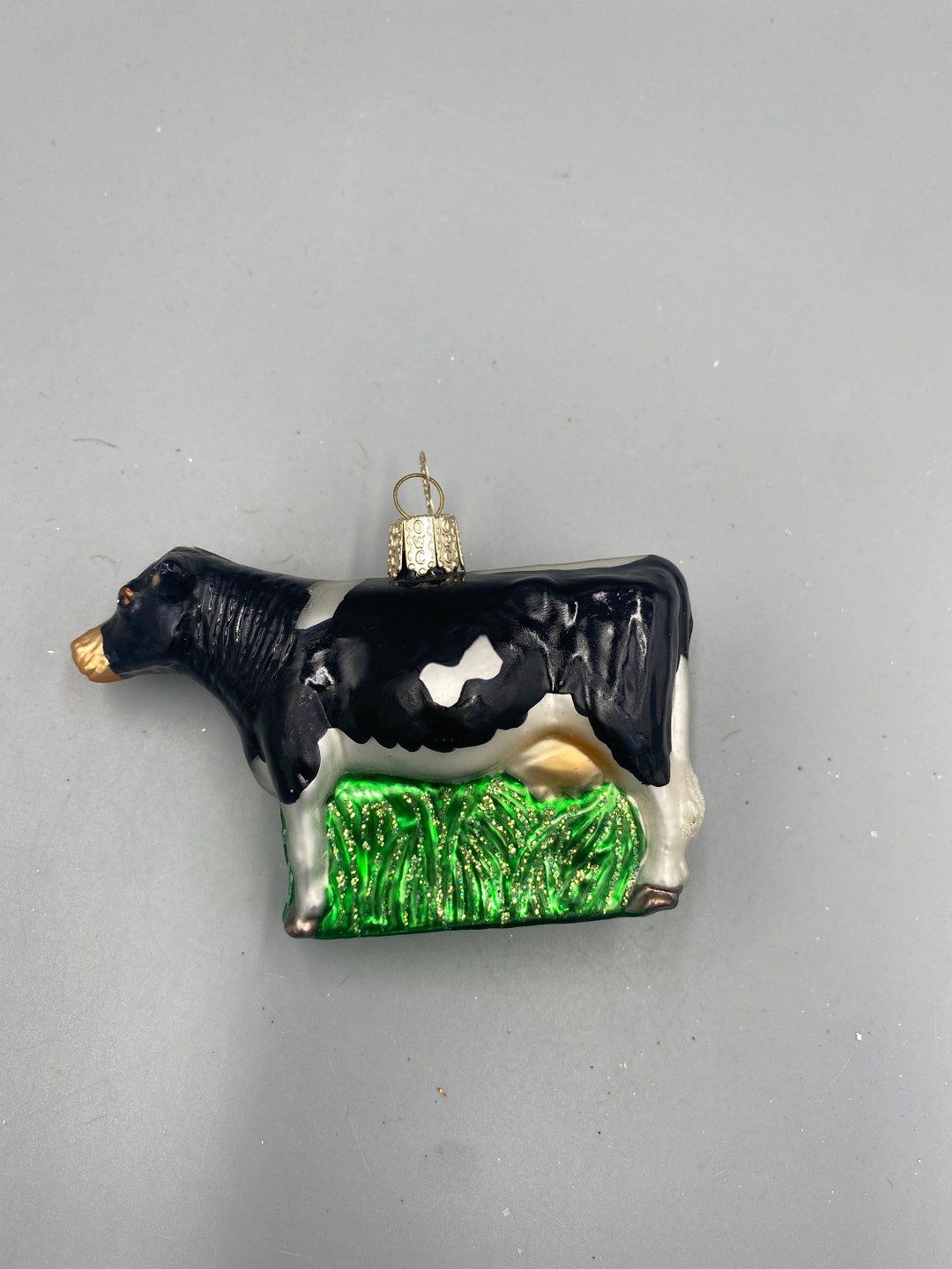 Old World Christmas Holstein Cow Glass Ornament - Etsy