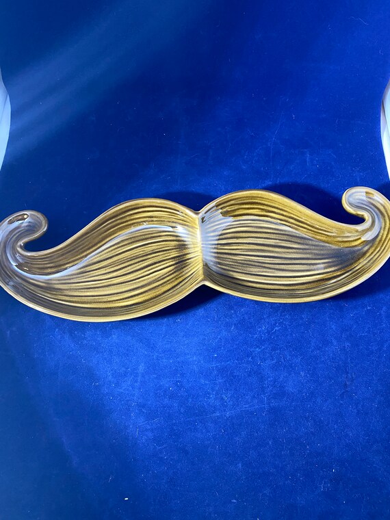 Moustache Ceramic Plate divided Plate | Etsy