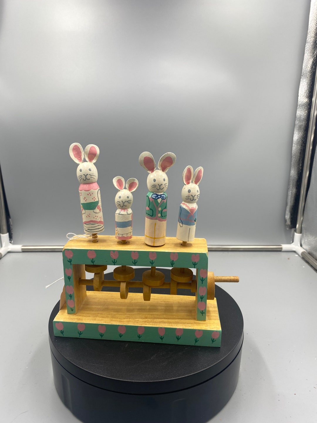 Wooden Easter Bunny Automata made in Sri Lanka - Etsy