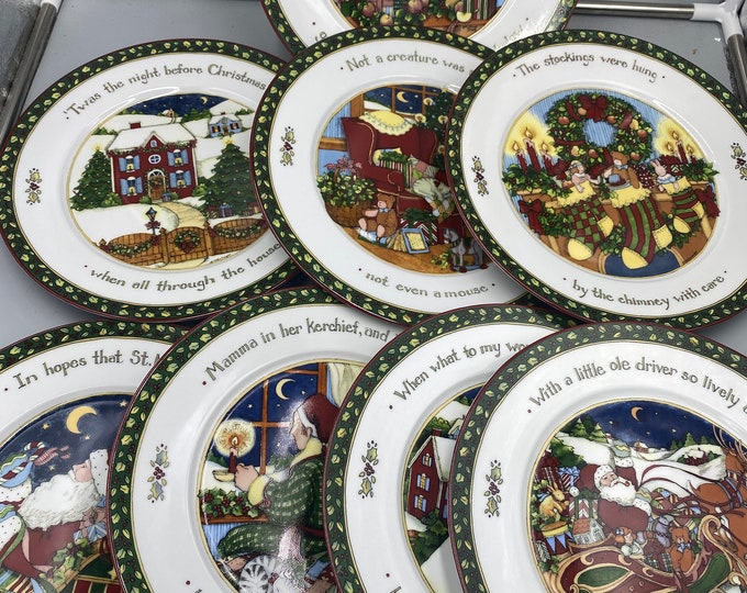 Susan Winget Night Before Christmas Dinner Plates (8 Options) - Etsy