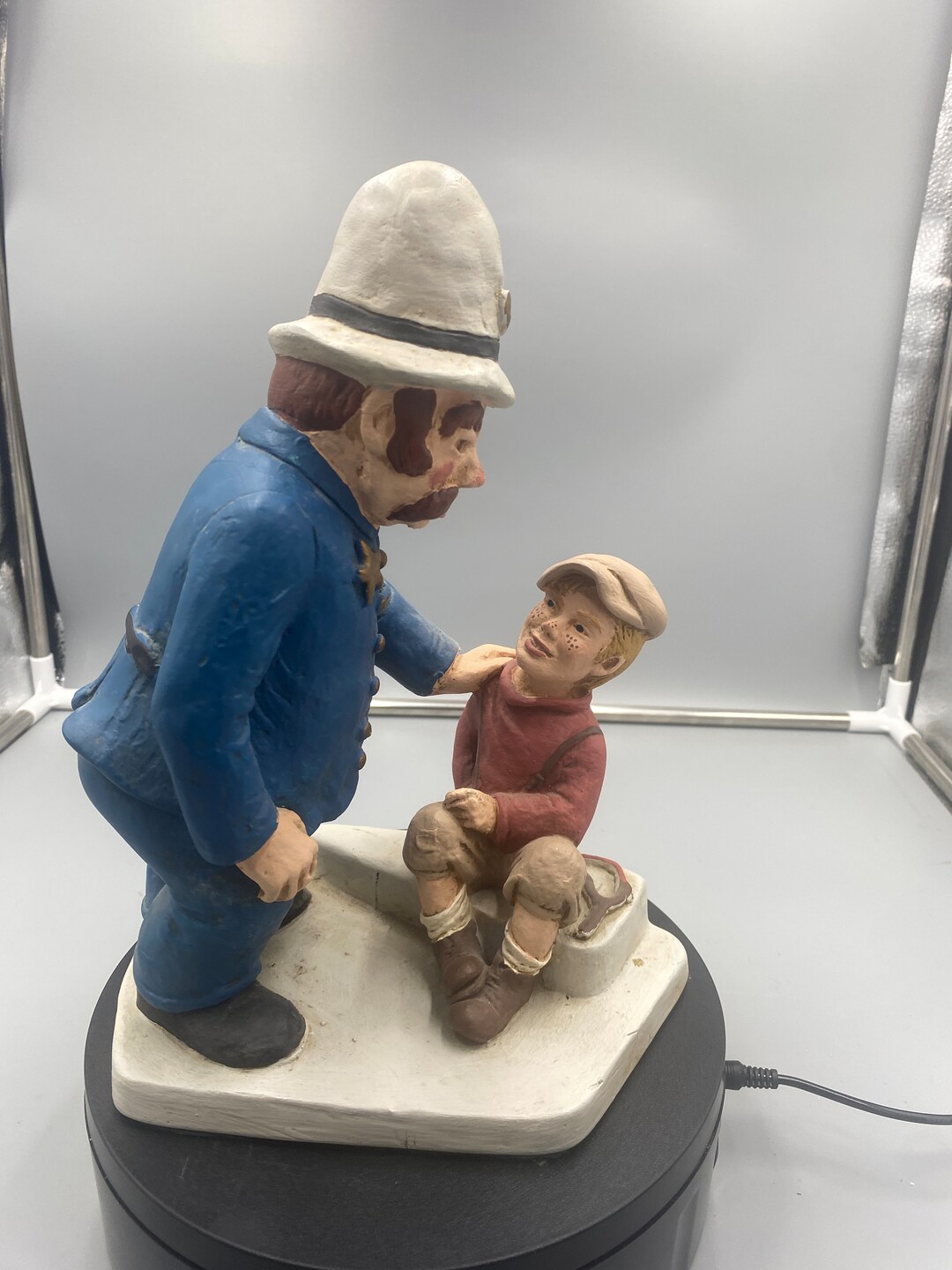 Pinkerton Security Annual Chalkware Statue/figurine - Officer With ...