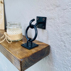 Set of 3 Rustic Shelves Solid Wood With Brackets | Etsy