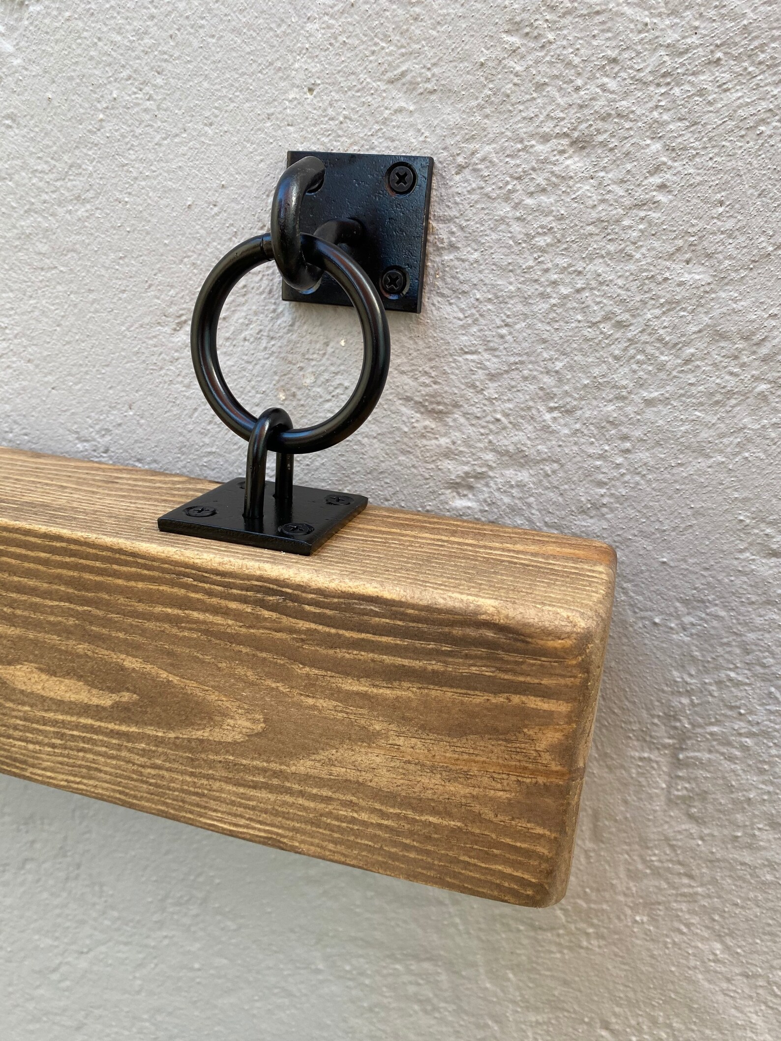Rustic Shelf Brackets Hook and Ring Industrial - Etsy Canada