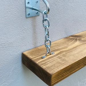 Rustic Bespoke Industrial Handmade Floating Shelves Chain - Etsy UK