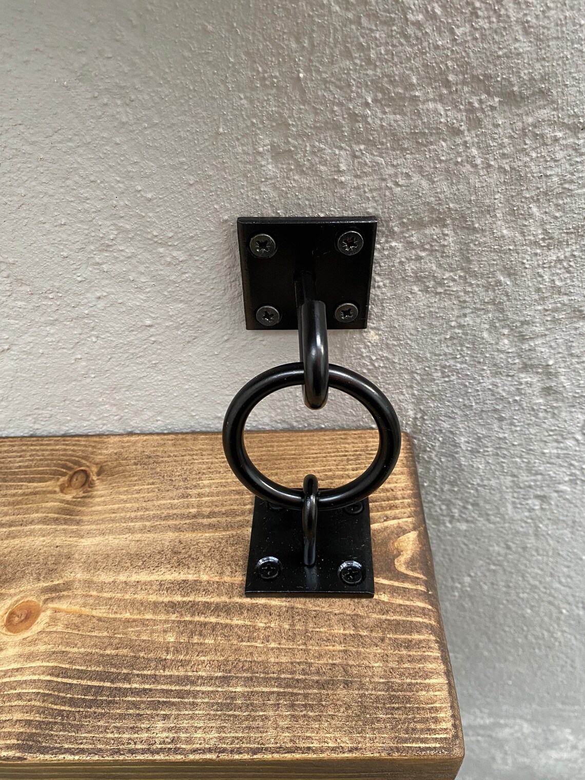 Rustic Industrial Shelf Brackets Hook and Ring | Etsy Australia