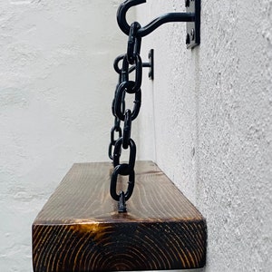 Rustic Bespoke Industrial Handmade Floating Shelves Chain - Etsy UK