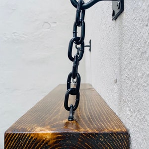 Rustic Bespoke Industrial Handmade Floating Shelves Chain - Etsy UK