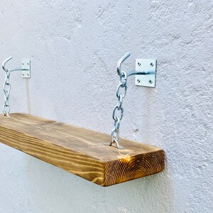 Rustic Bespoke Industrial Handmade Floating Shelves Chain - Etsy UK