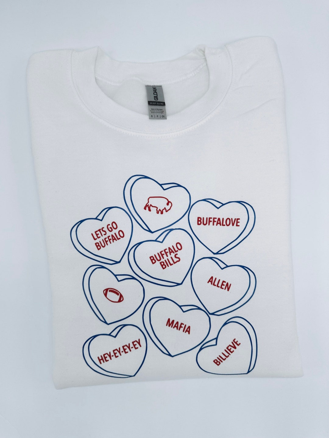 Buffalo Candy Hearts Crewneck - Bills - Buffalove - Etsy