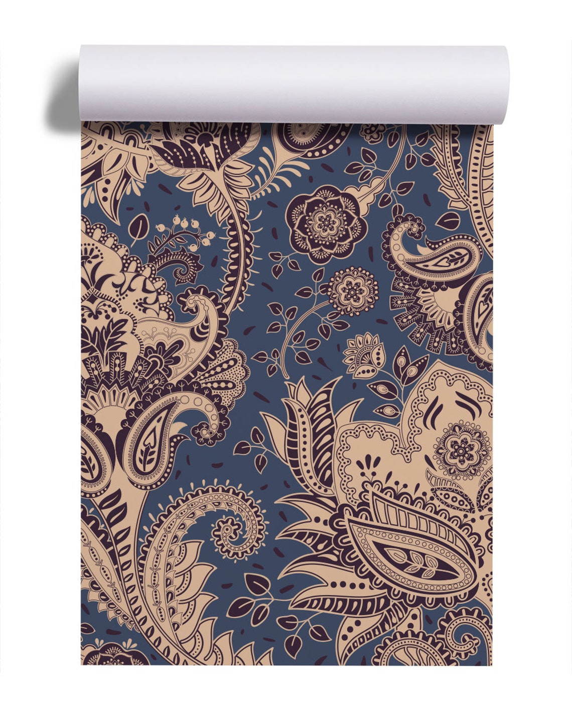 Floral Indian Paisley Wallpaper Peel & Stick Self - Etsy