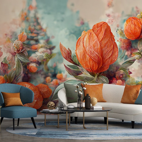 Big Print Wallpaper - Etsy