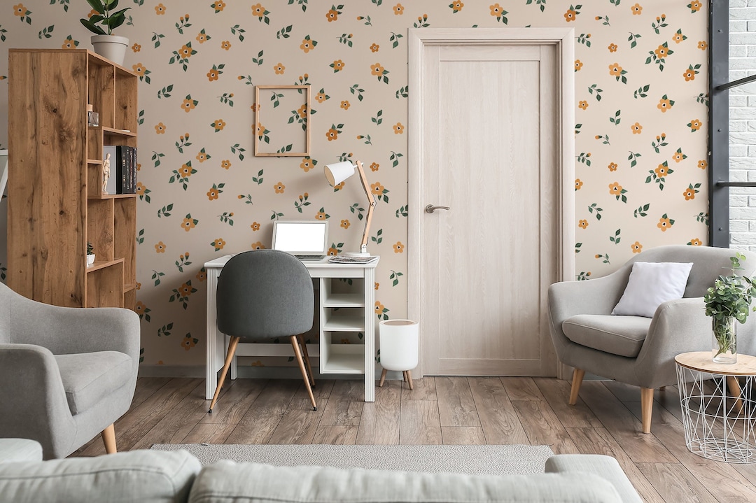 Floral Cute Wallpaper, Blossom Wall Mural, [peel and Stick (self ...