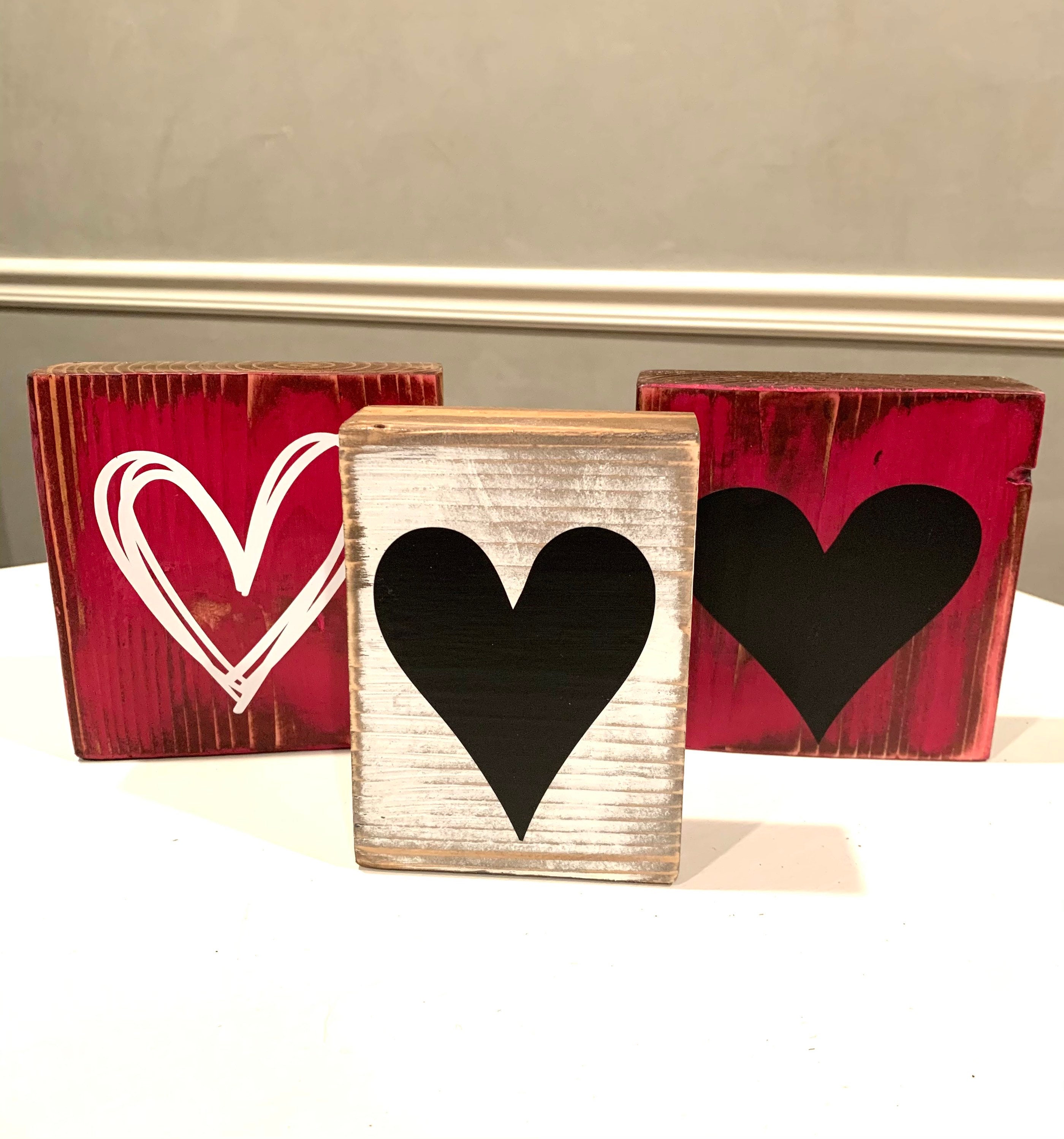 Large Wooden Hearts, Valentine's Day Hearts, Housewarming Gifts, Decor ...