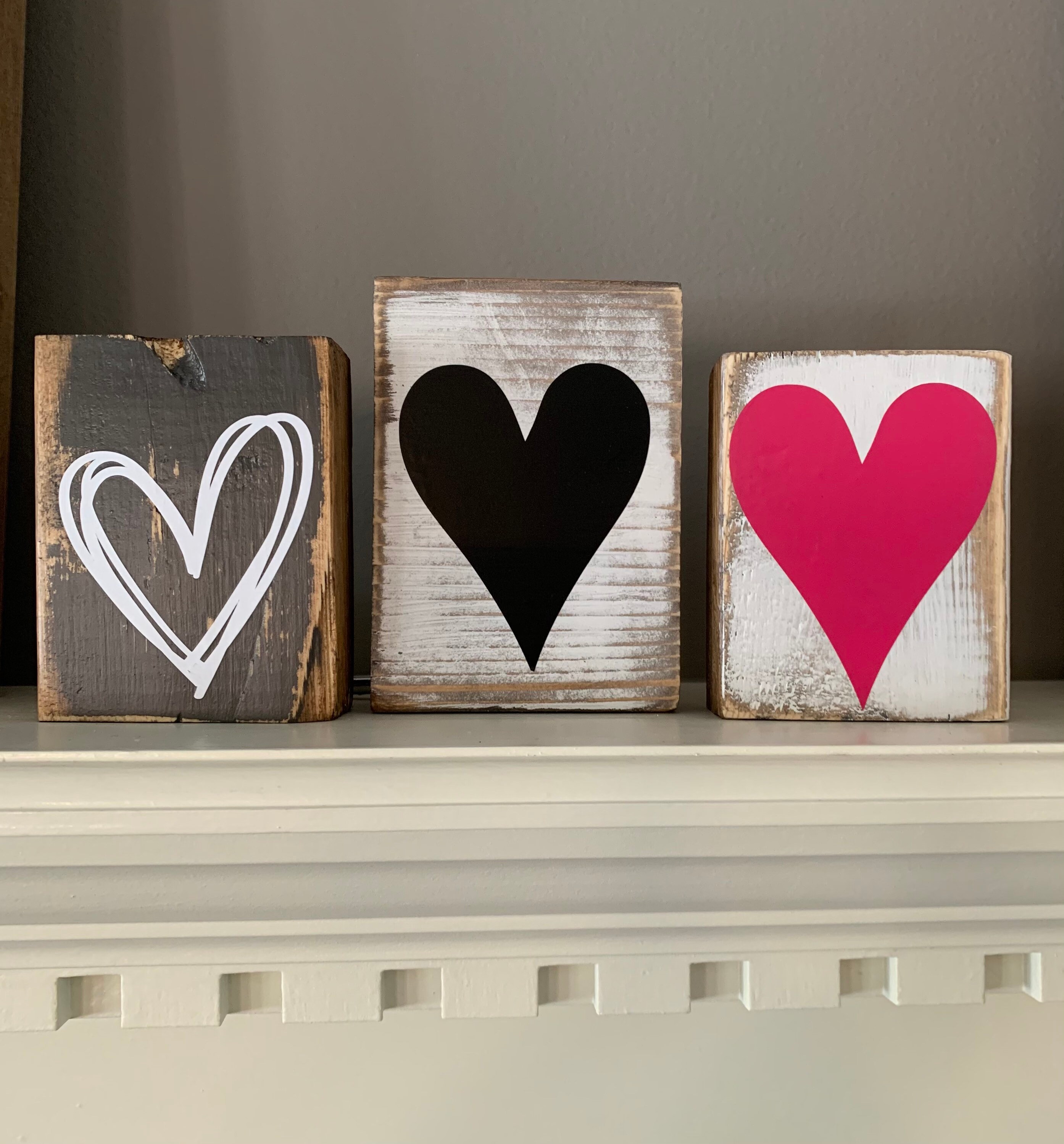 Large Wooden Hearts, Valentine's Day Hearts, Housewarming Gifts, Decor ...