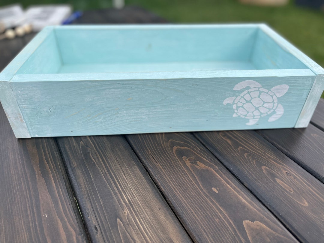 Sea Turtle Decor, Beach Decor, Nautical Decor, Sea Turtle Box, Wood ...