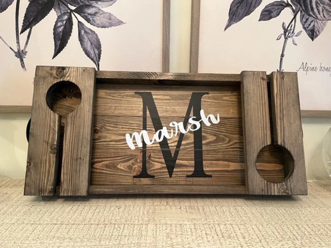 Personalized Wine Tray, Wood Wine Tray, Wine Serving Tray, Wine Tray ...
