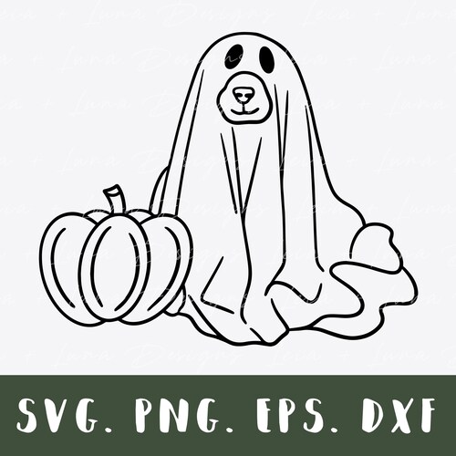 Сute Ghost Dog Svg Boo Svg Halloween Svg Files for Cricut - Etsy